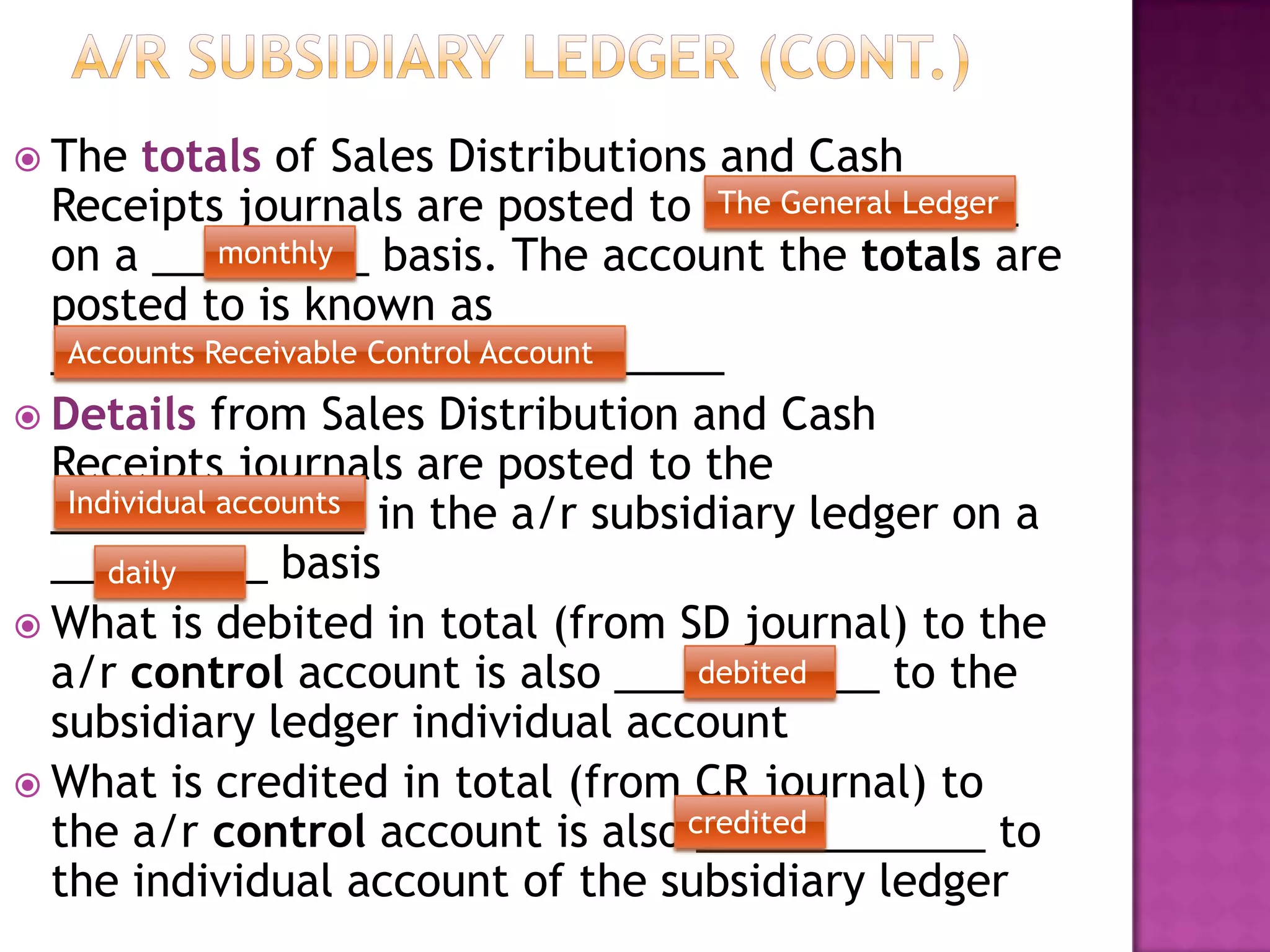 Subsidiary ledgers slides | PPTX