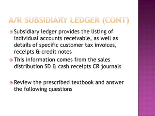 Subsidiary ledgers slides | PPTX