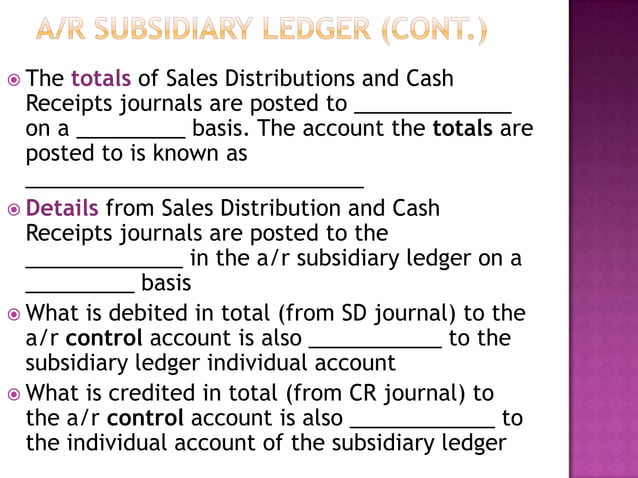 Subsidiary ledgers slides | PPTX
