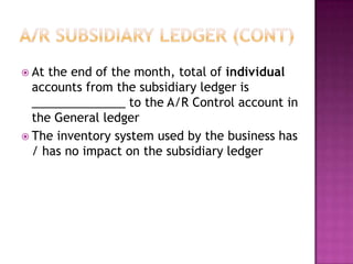 Subsidiary ledgers slides | PPTX
