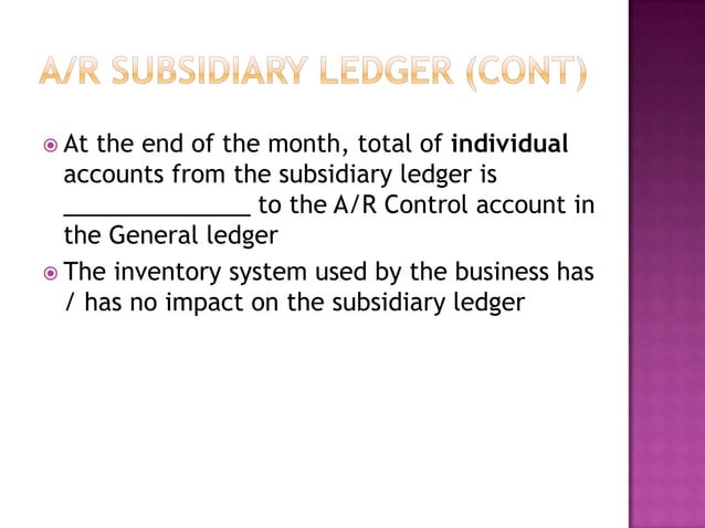 Subsidiary ledgers slides | PPTX