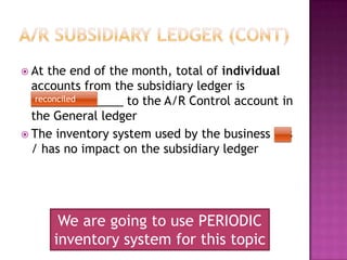 Subsidiary ledgers slides | PPTX