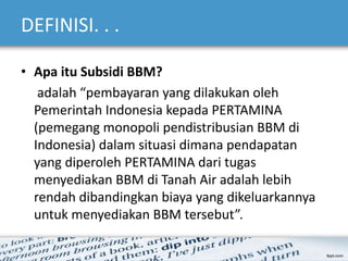 Subsidi bbm ppt | PPTX