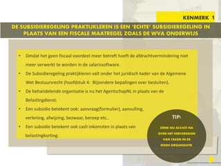 Subsidieregeling praktijkleren: 6 kenmerken. | PDF