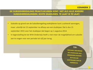 Subsidieregeling praktijkleren: 6 kenmerken. | PDF