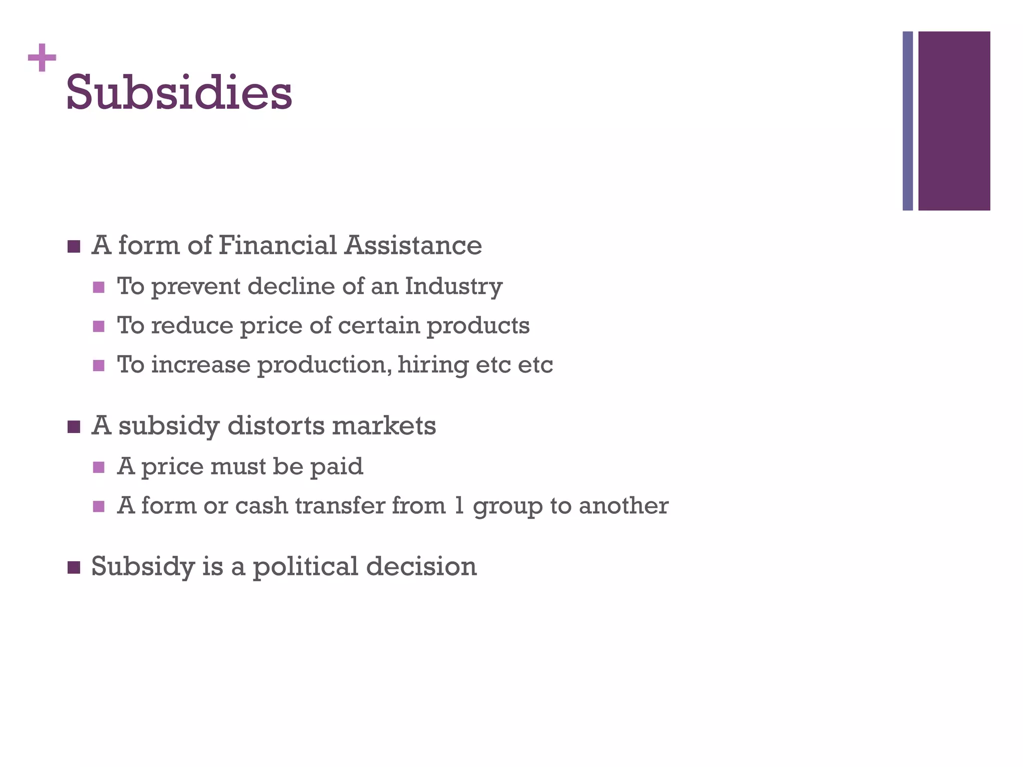 Subsidies and cash transfers | PPTX