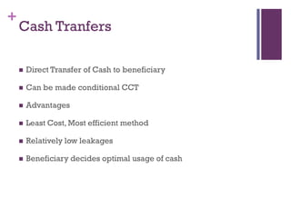 Subsidies and cash transfers | PPTX