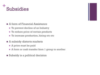 Subsidies and cash transfers | PPTX