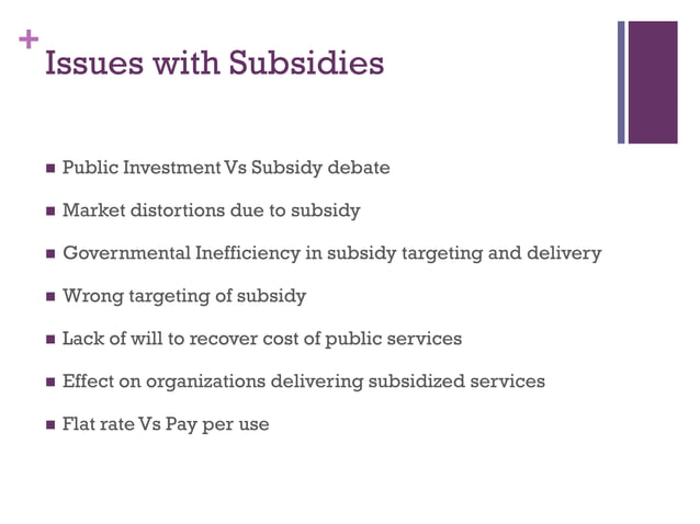 Subsidies and cash transfers | PPTX