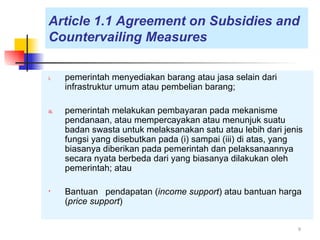 Subsidies and countervailing measures | PPT