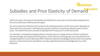 Subsidies Notes - A-level & IB Economics | PDF