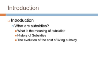 Subsidies in Egypt | PPTX