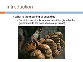 Subsidies in Egypt | PPTX