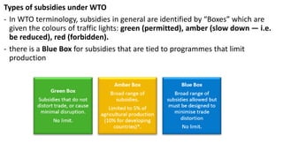 Subsidies under WTO.pptx | Government Support and Welfare | Financial ...