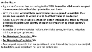 Subsidies under WTO.pptx | Government Support and Welfare | Financial ...