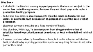 Subsidies under WTO.pptx | Government Support and Welfare | Financial ...