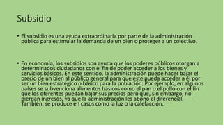 Subsidio | PPTX