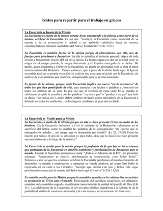 Subsidio 2015 03 seamos misioneros de la eucaristia | PDF