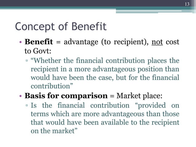 WTO Agreement on Subsidies and Countervailing Measures | PDF