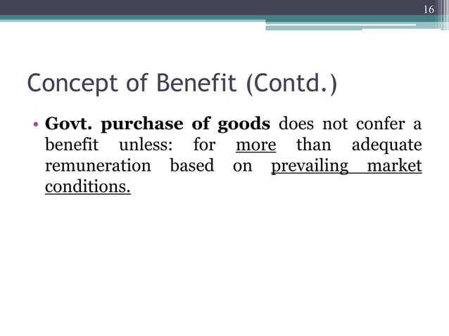 WTO Agreement on Subsidies and Countervailing Measures | PDF