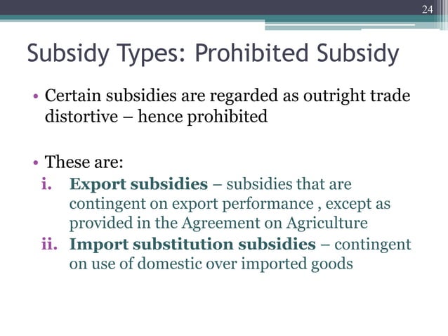 WTO Agreement on Subsidies and Countervailing Measures | PDF