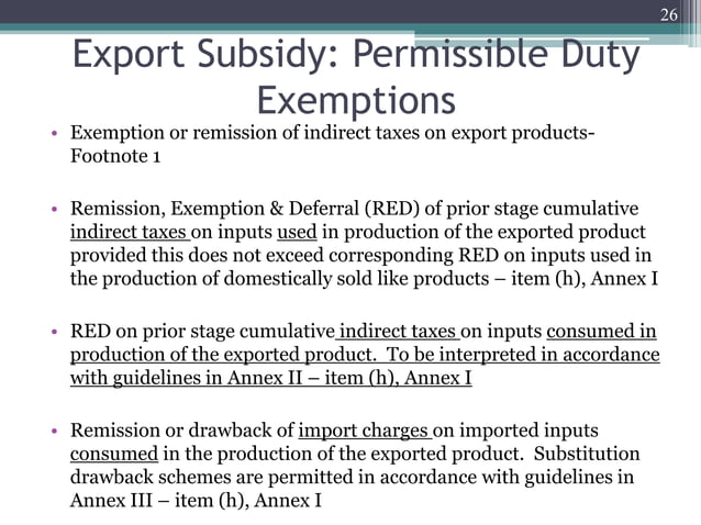 WTO Agreement on Subsidies and Countervailing Measures | PDF