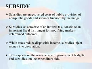 Subsidy impact | PPTX
