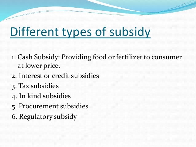 Subsidy in india