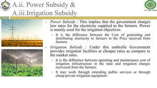 Subsidy in indian agriculture and its impact | PPTX
