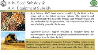 Subsidy in indian agriculture and its impact | PPTX