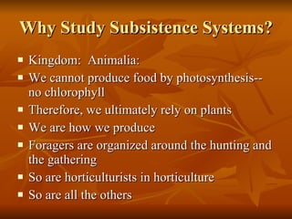 Subsistence Systems | PPT
