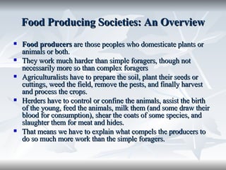 Subsistence Systems: Food Producing Systems | PPT