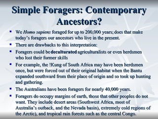 Subsistence Systems: Introduction and Food Collectors | PPT