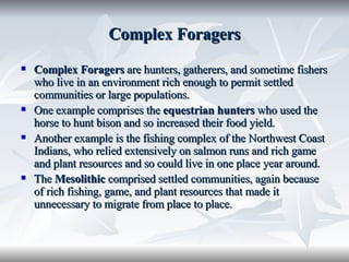 Subsistence Systems: Introduction and Food Collectors | PPT