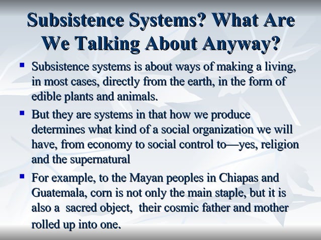Subsistence Systems: Introduction and Food Collectors | PPT ...