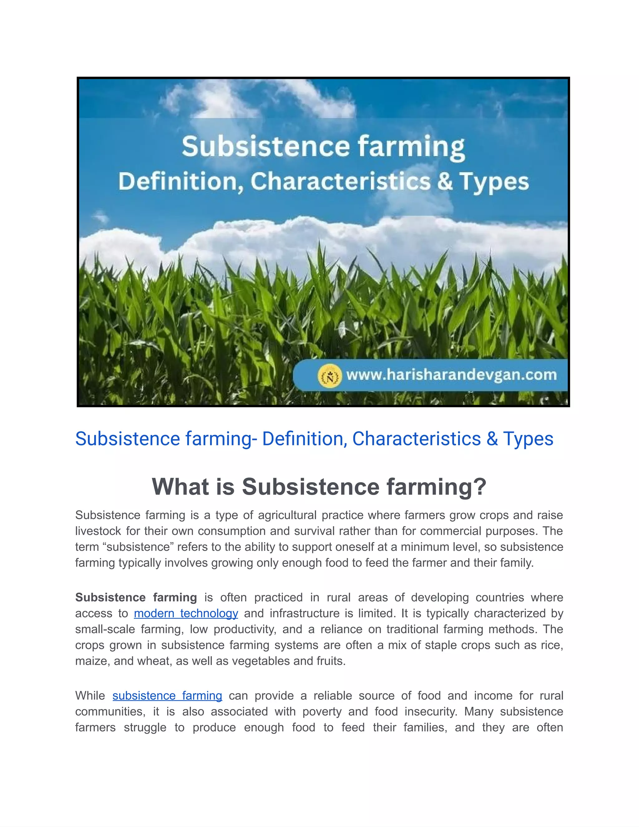Subsistence farming- Definition, Characteristics & Types.pdf Subsistence farming- Definition, Characteristics & Types.pdf
