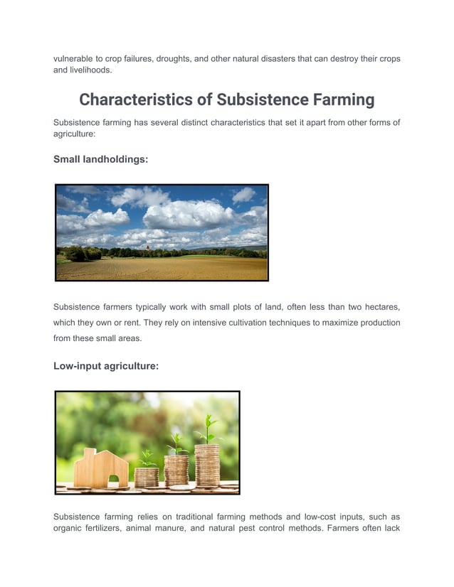 Subsistence farming- Definition, Characteristics & Types.pdf ...