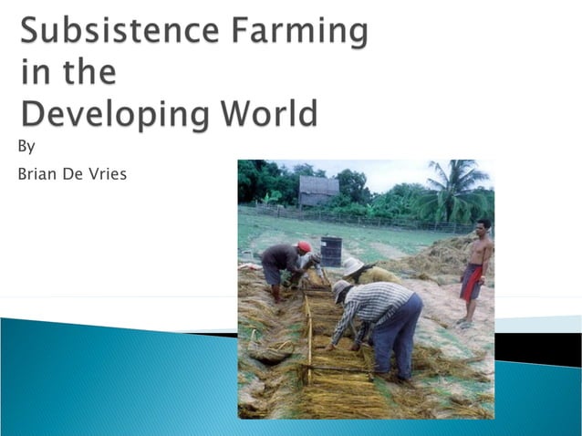 Subsistence Farming In The Developing World | PPT