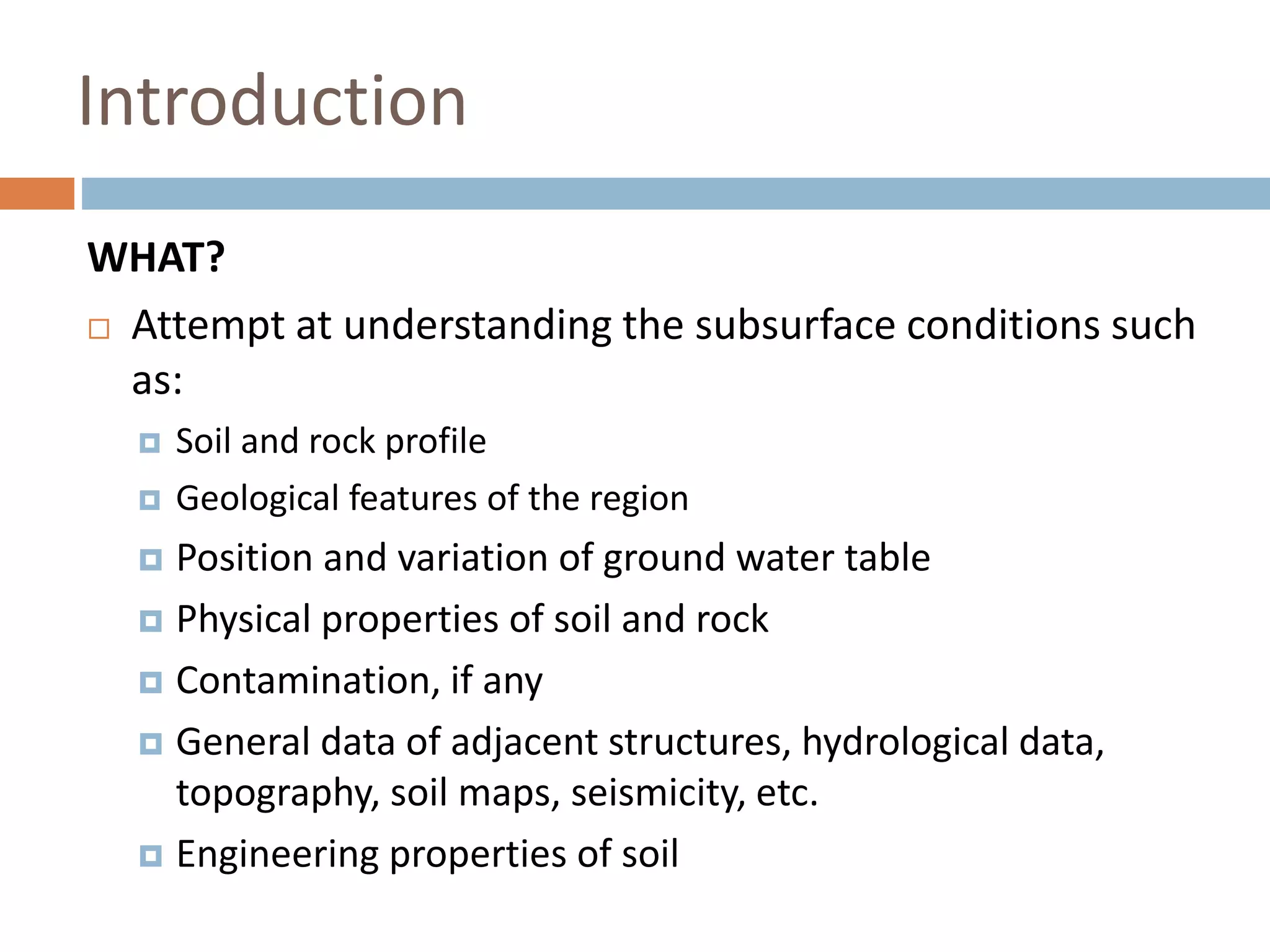 Sub soil exploration | PPTX
