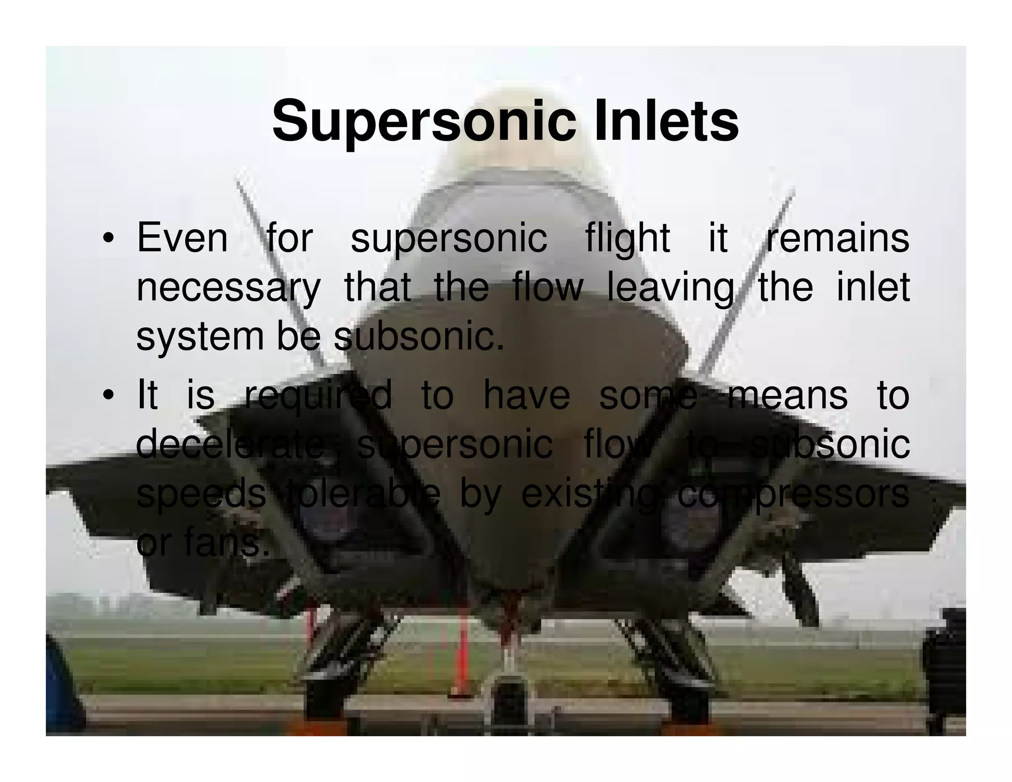 Subsonic and supersonic air intakes | PDF