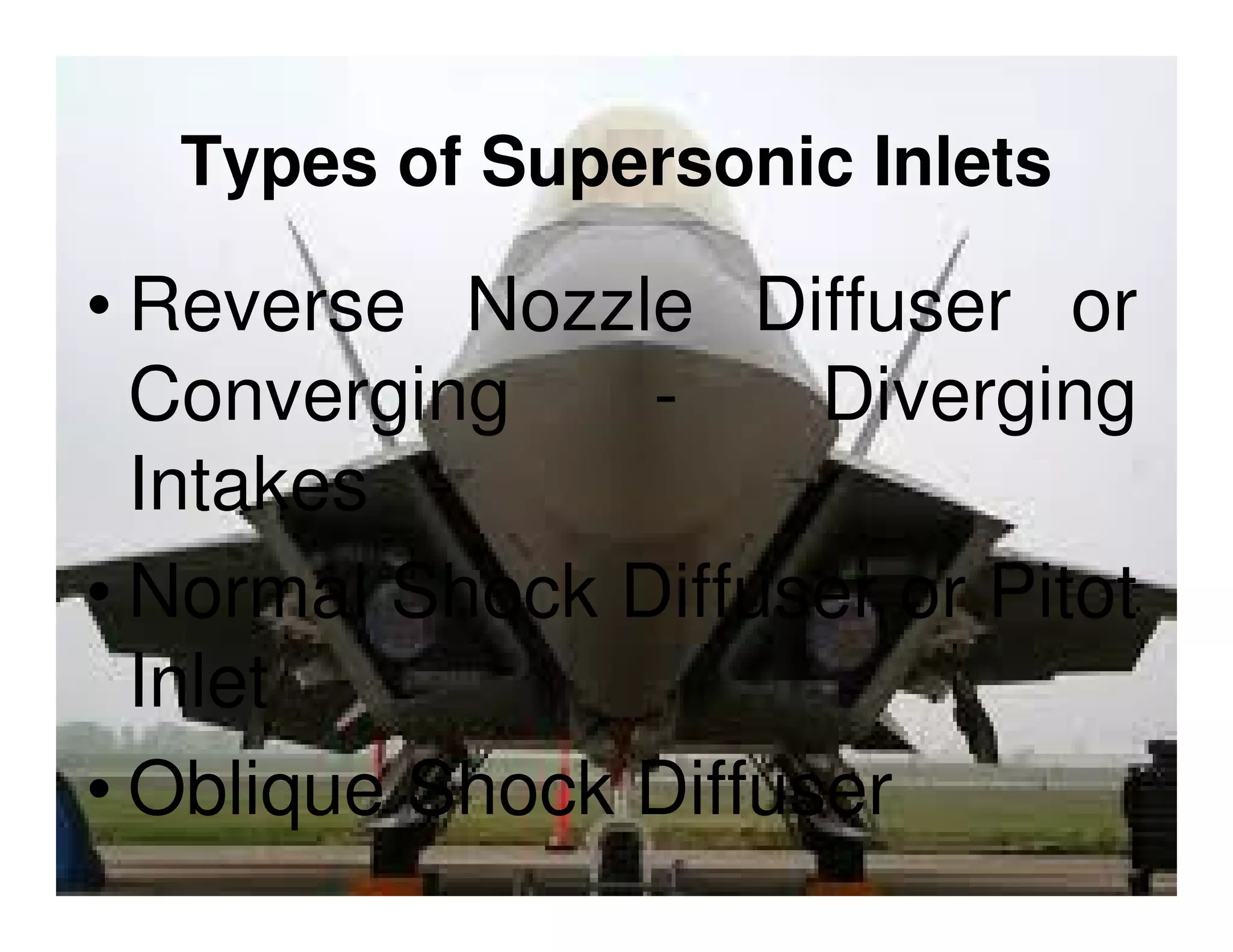 Subsonic and supersonic air intakes | PDF