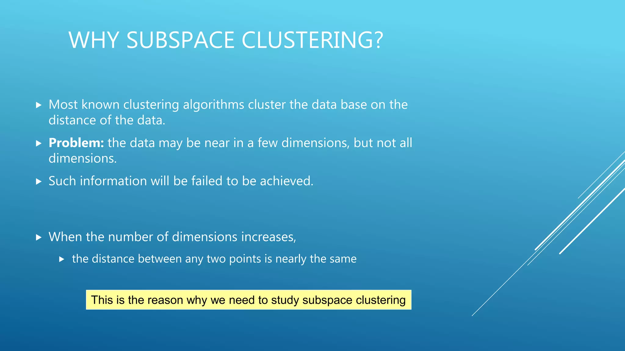 Subspace clustring | PPT