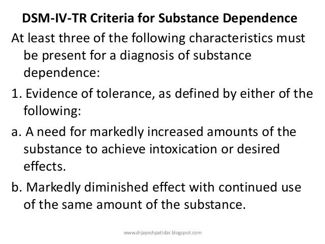 Substance related disorders