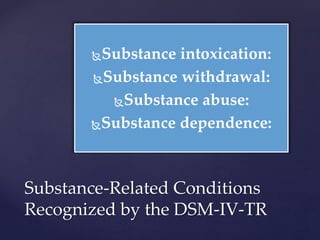Substance related | PPTX