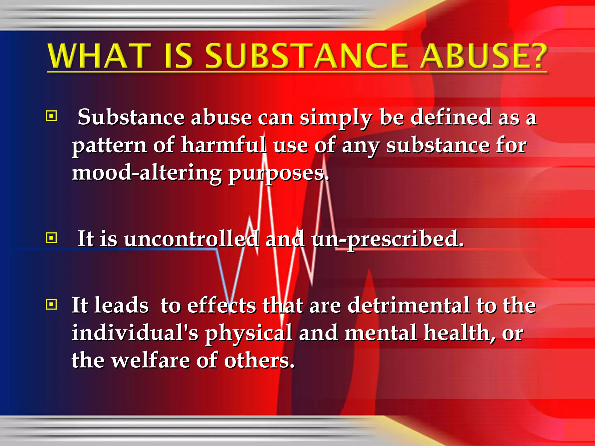 Substance Abuse | PPT | Illegal Drugs, Tobacco, eCigarettes, Vaping ...