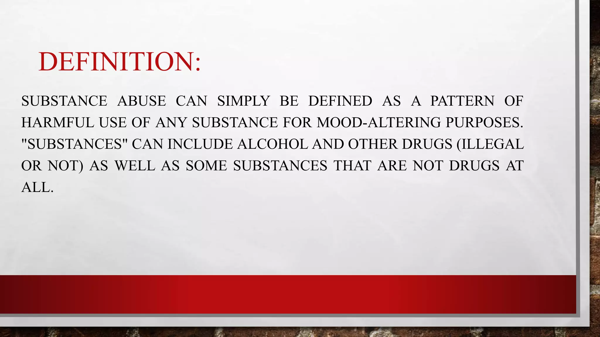 Substance abuse | PPTX