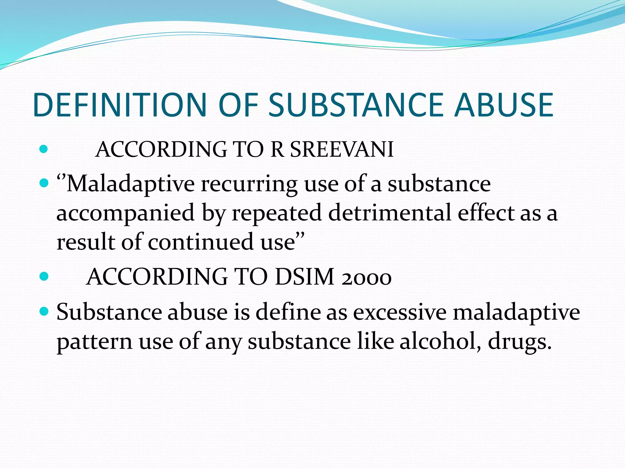 Substance abuse | PPTX