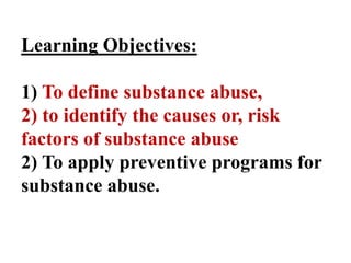 Substance abuse | PPTX