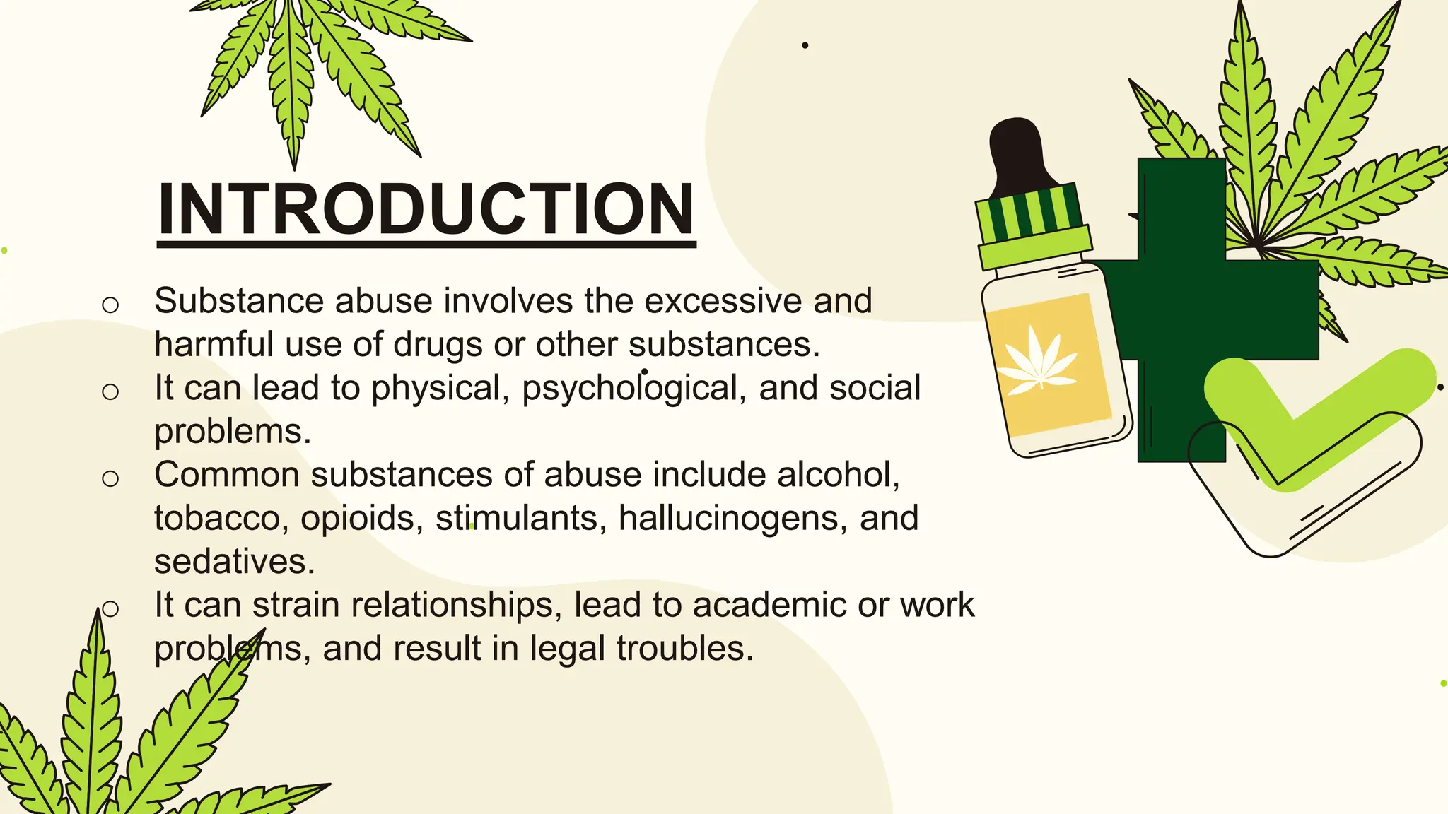 Substance of Abuse : Case studies and review. | PPTX