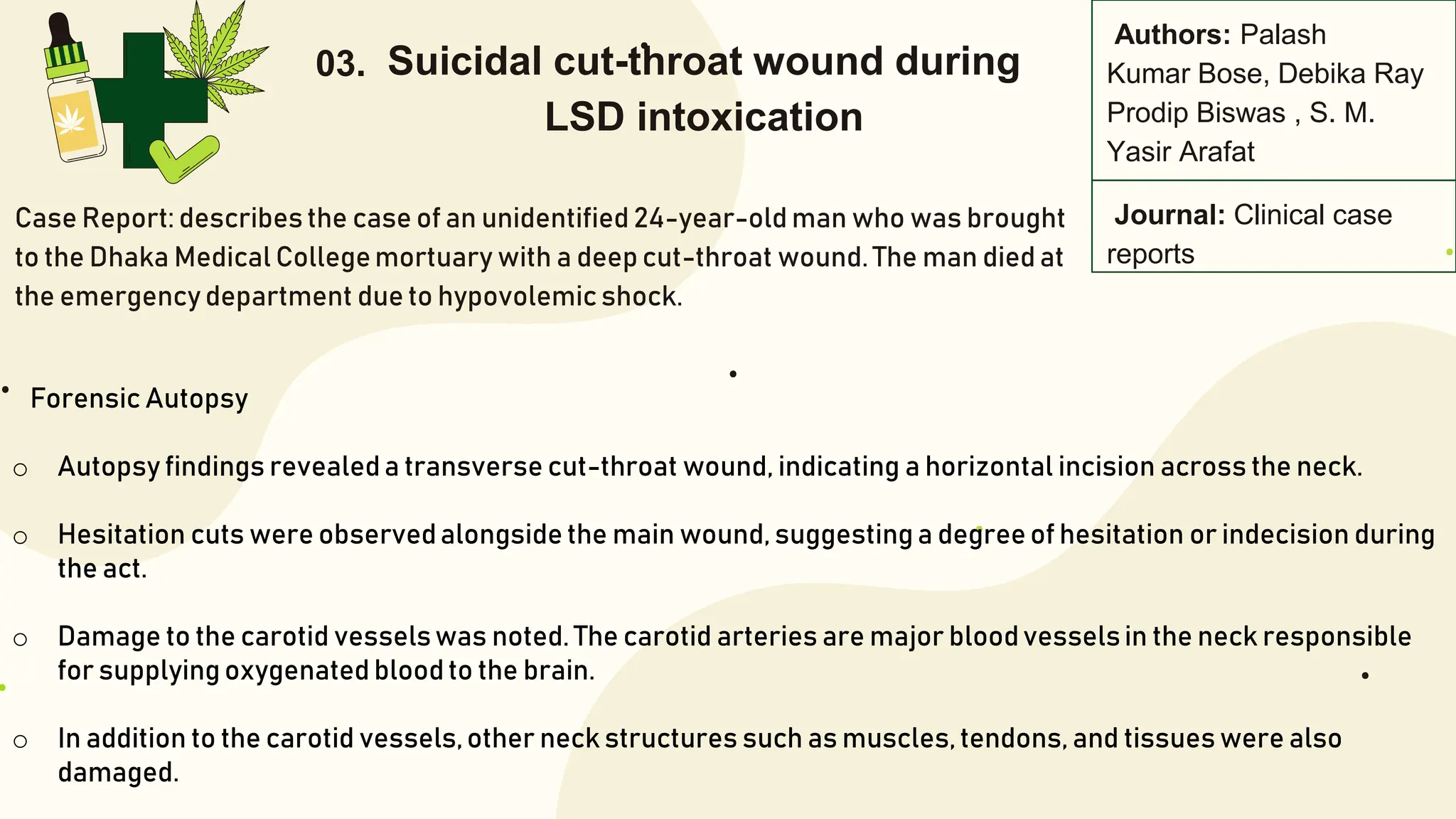 Substance of Abuse : Case studies and review. | PPTX